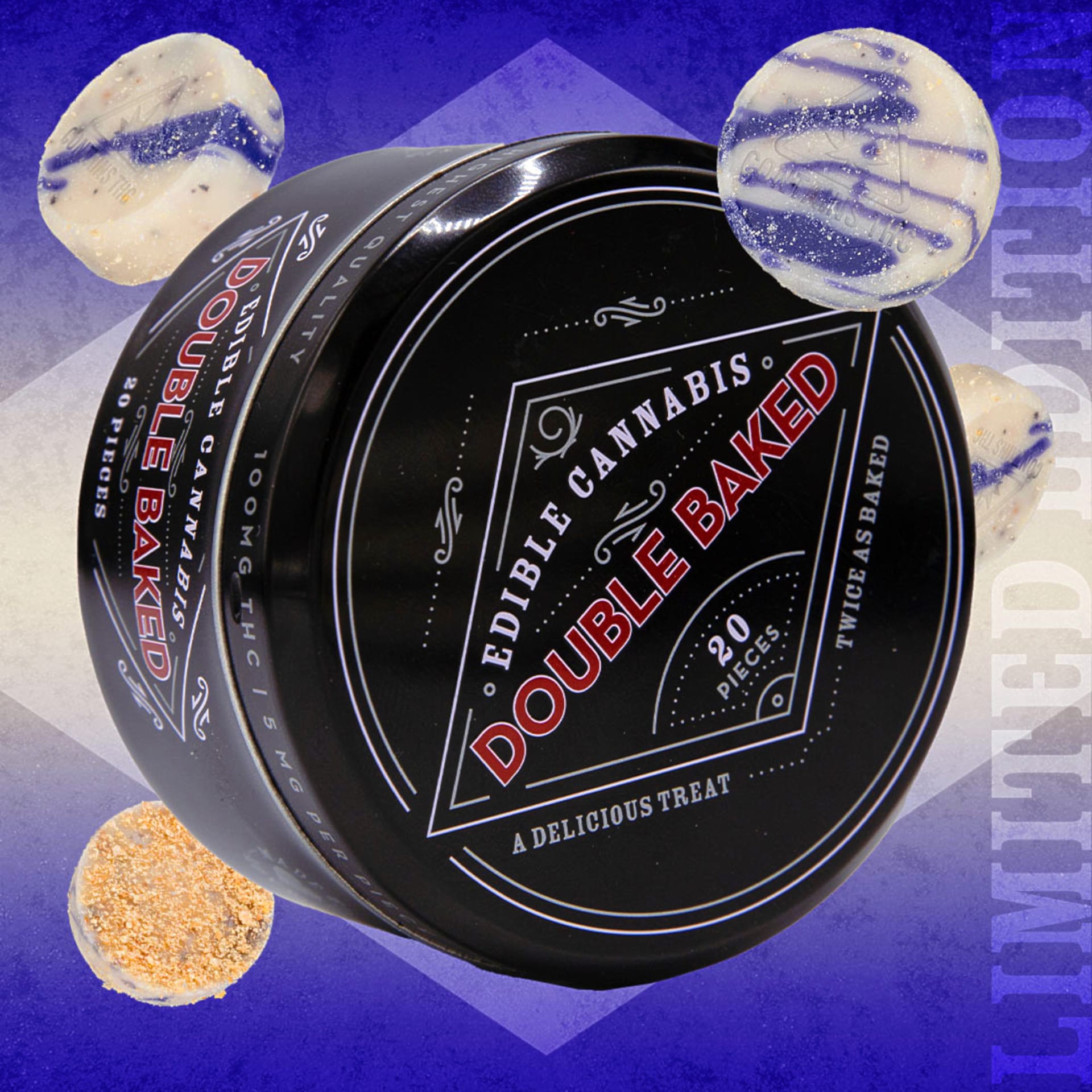 RSO Hybrid Blueberry Cheesecake Chocolates | 20ct | Double Baked | Seed ...