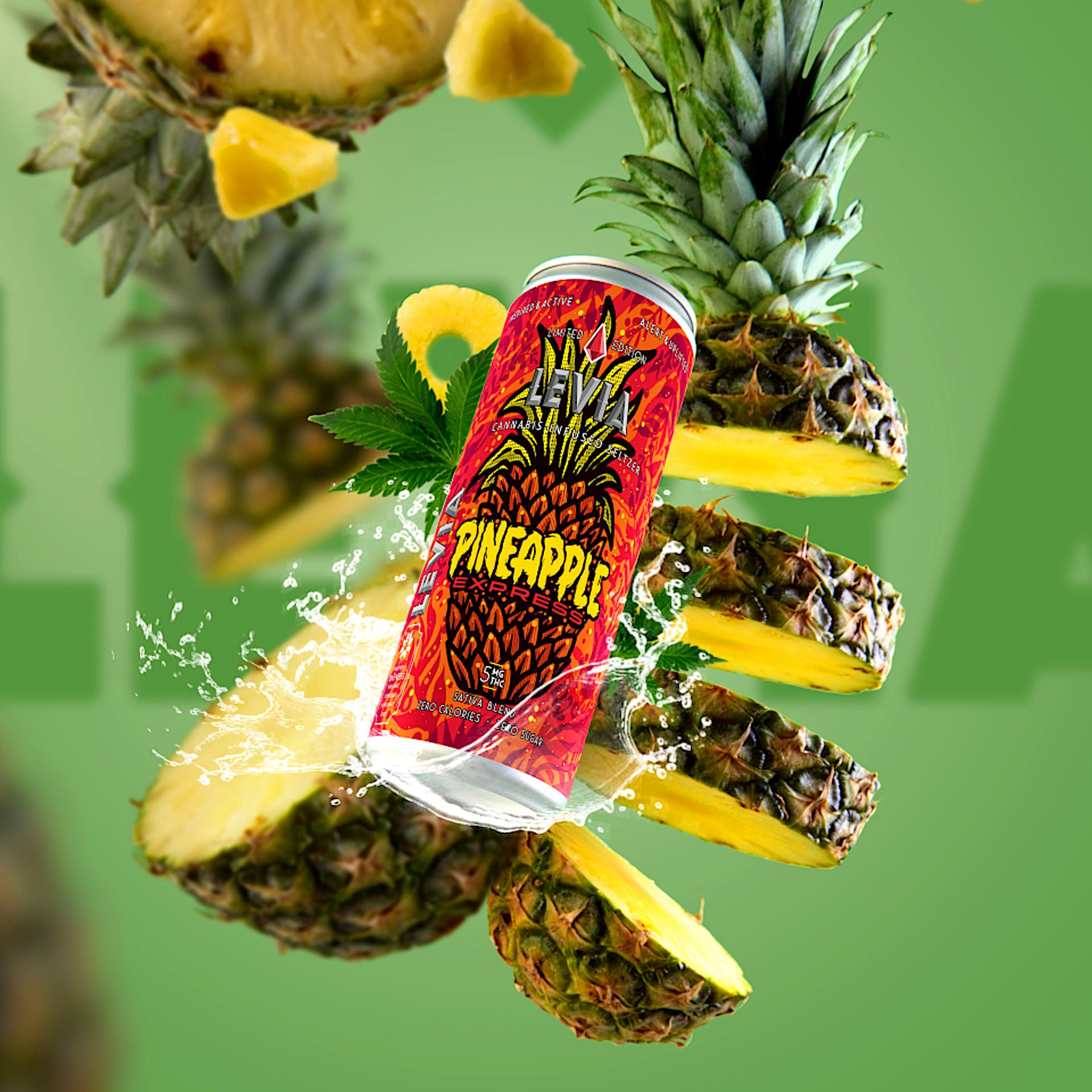 Seasonal Pineapple Express Seltzer | 5mg | Levia | Seed, Boston MA