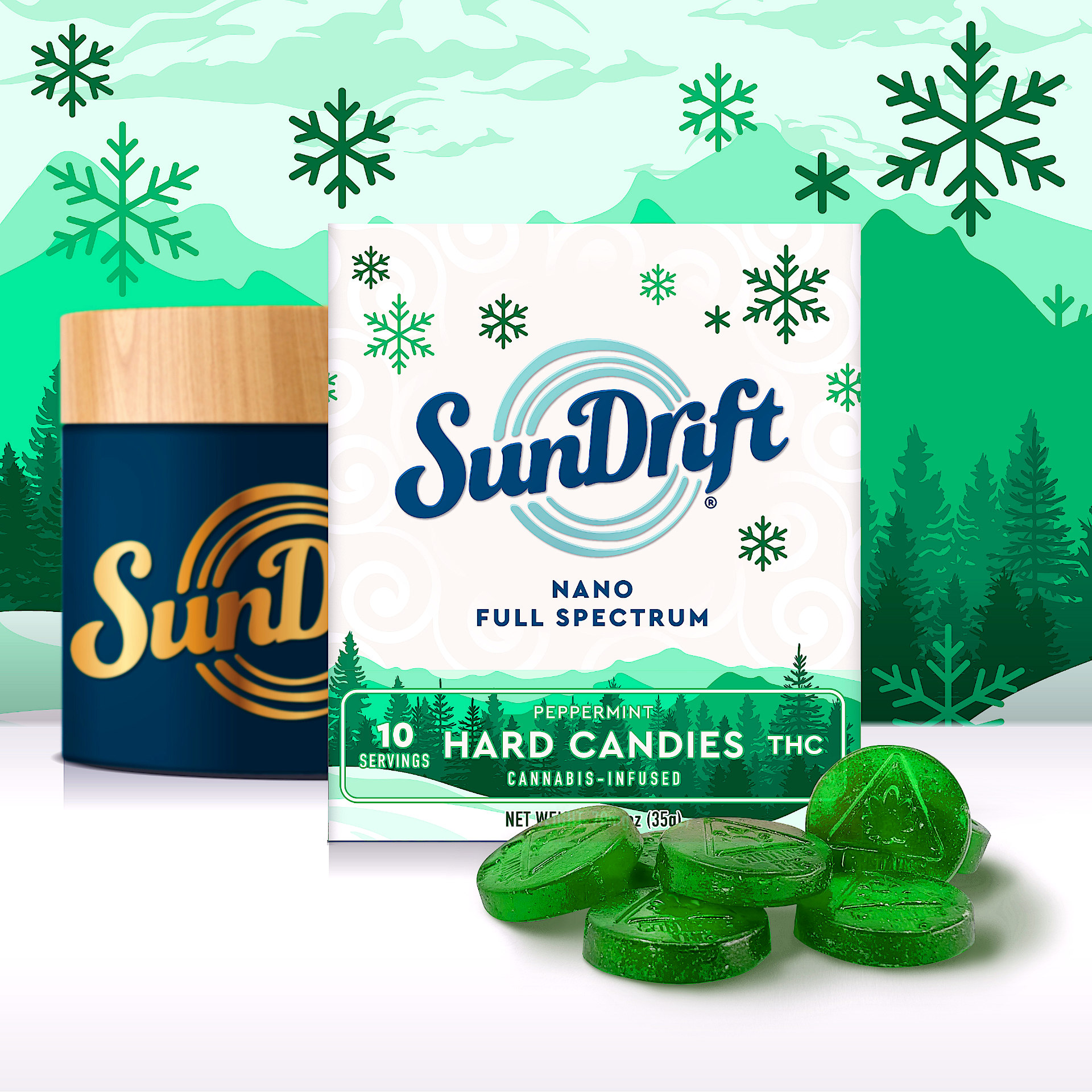 Full Spectrum Peppermint Hard Candy | 10ct | SunDrift | Seed, Boston MA
